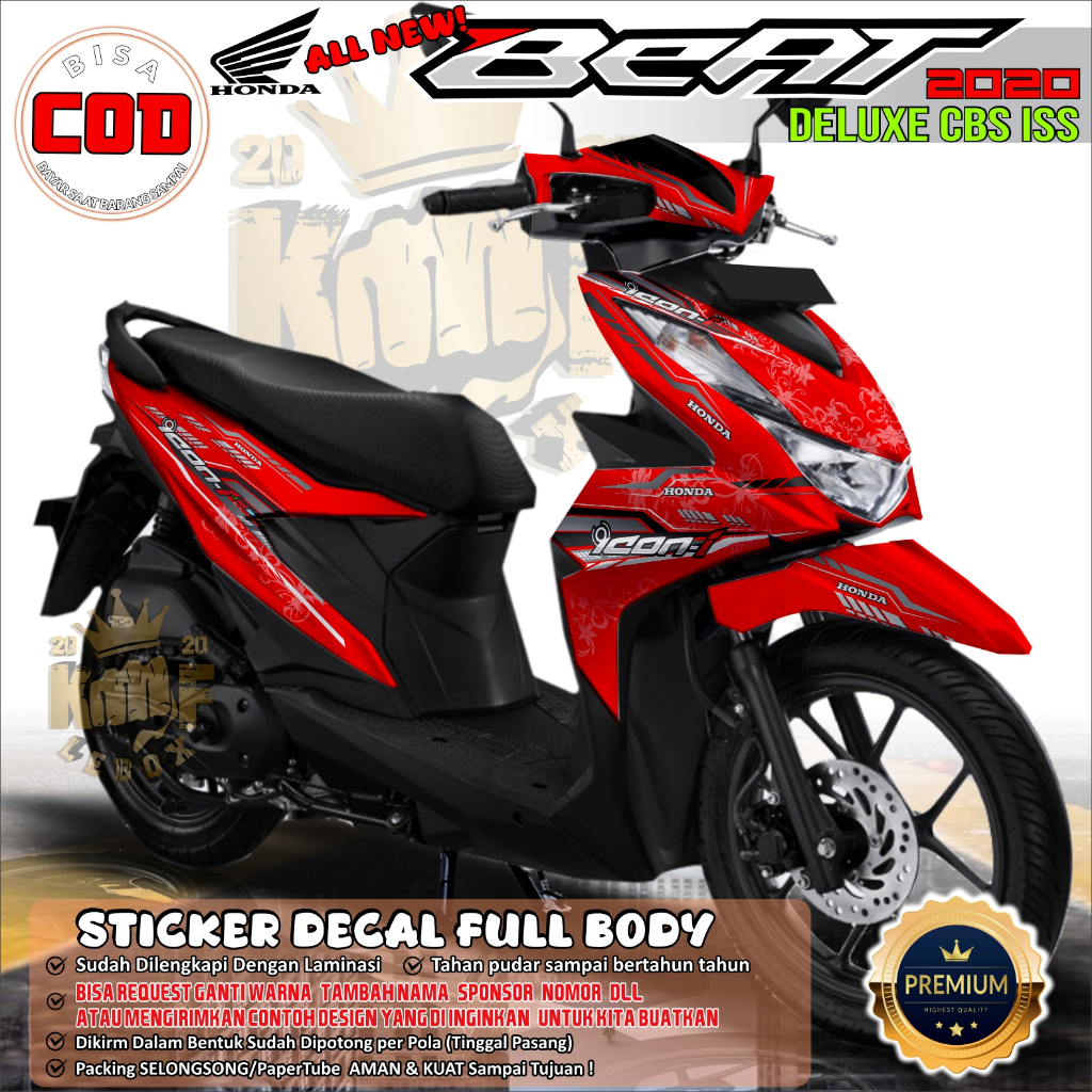Jual DECAL STICKER FULL BODY HONDA BEAT DELUXE BEAT 2020 VARIASI KF1201 ...