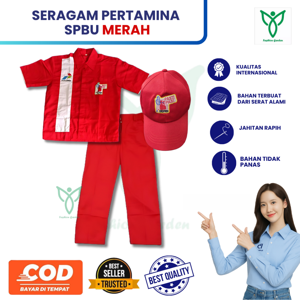 Jual Seragam Spbu Operator Set | Baju Celana topi Spbu | Seragam Spbu ...
