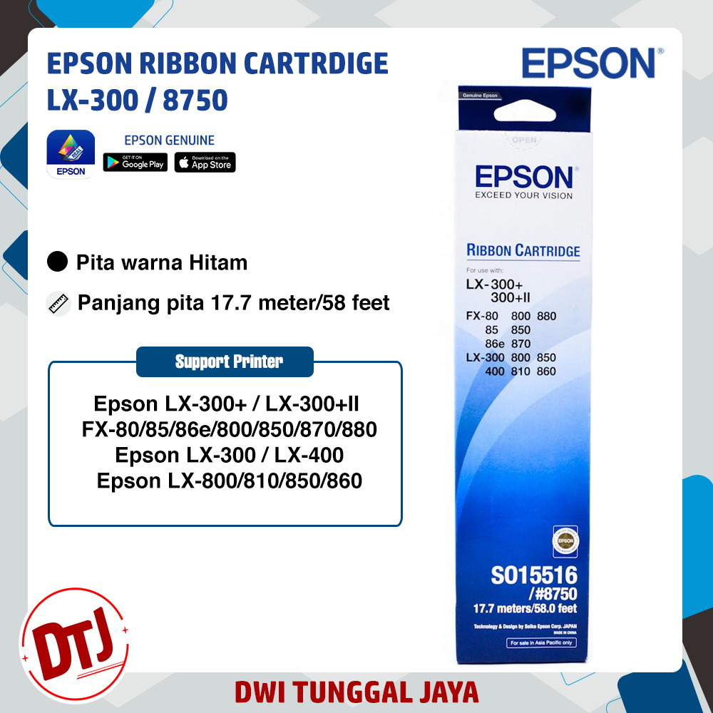 Jual Epson Ribbon Cartridge LX-300 / 8750 (S015516) | Shopee Indonesia