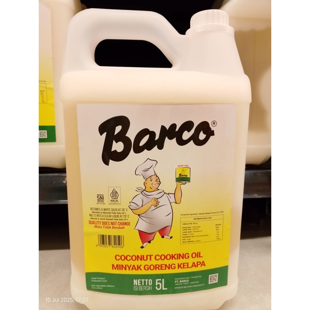 Jual BARCO COCONUT OIL / MINYAK KELAPA 5 LITER | Shopee Indonesia