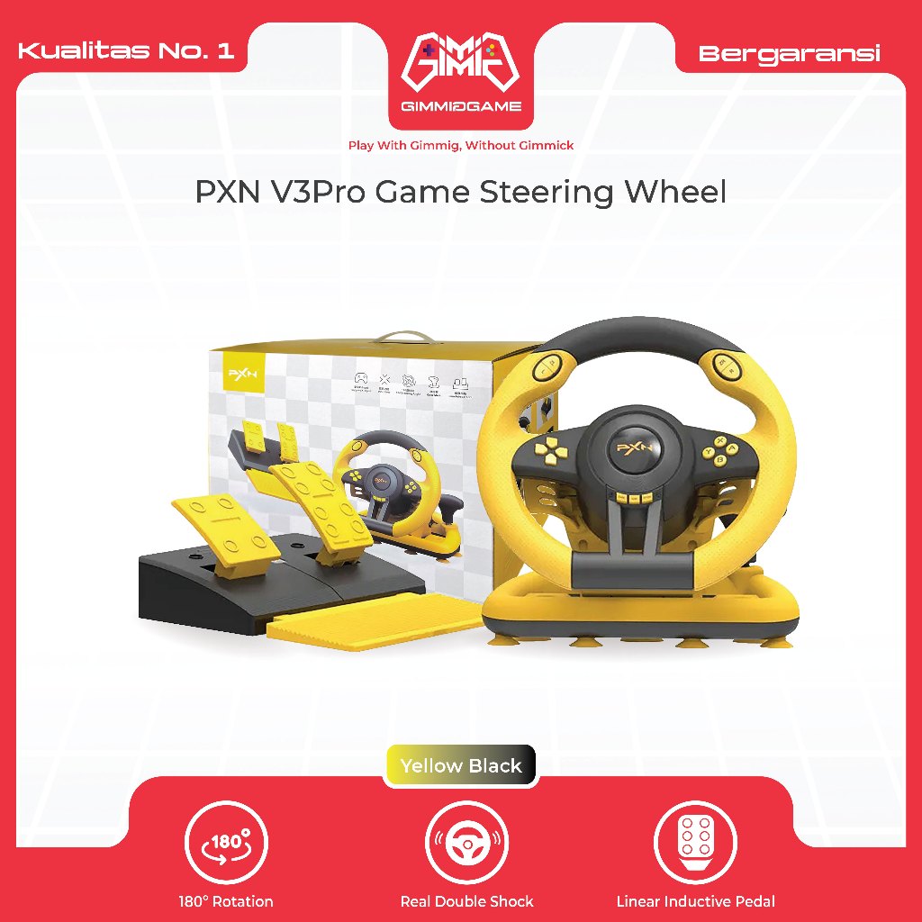 Jual PXN V3 Pro Steering Wheel Racing Stir Setir P3 P4 PC Laptop ...