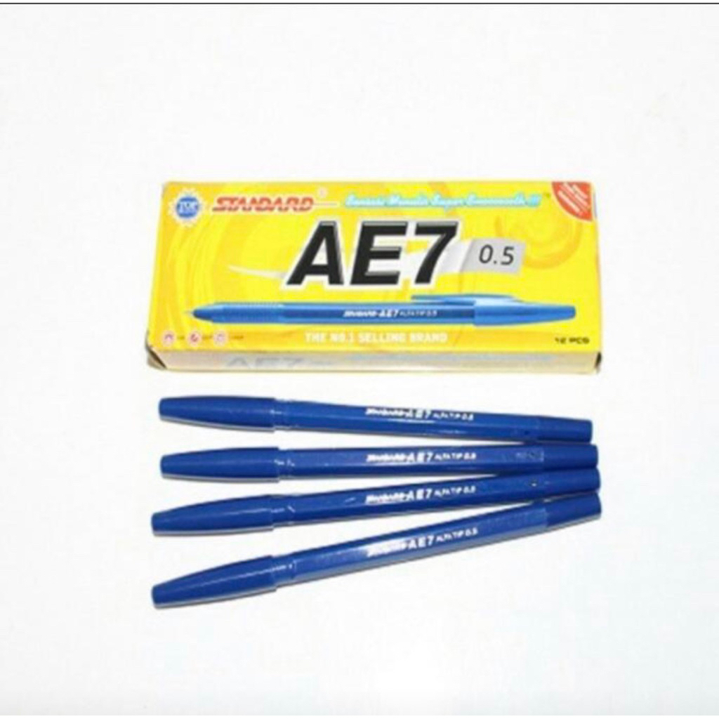 Jual Ballpoint Standard AE-7 Tinta Biru | Shopee Indonesia