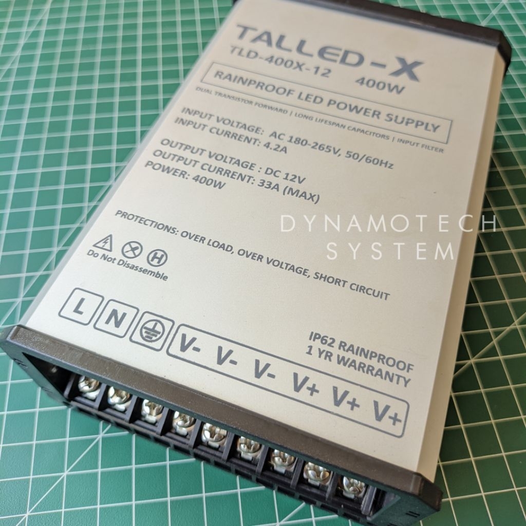 Jual Power Supply TALLED-X 12V 33A 400W – TLD-400X-12 | Tahan Air (IP62 ...