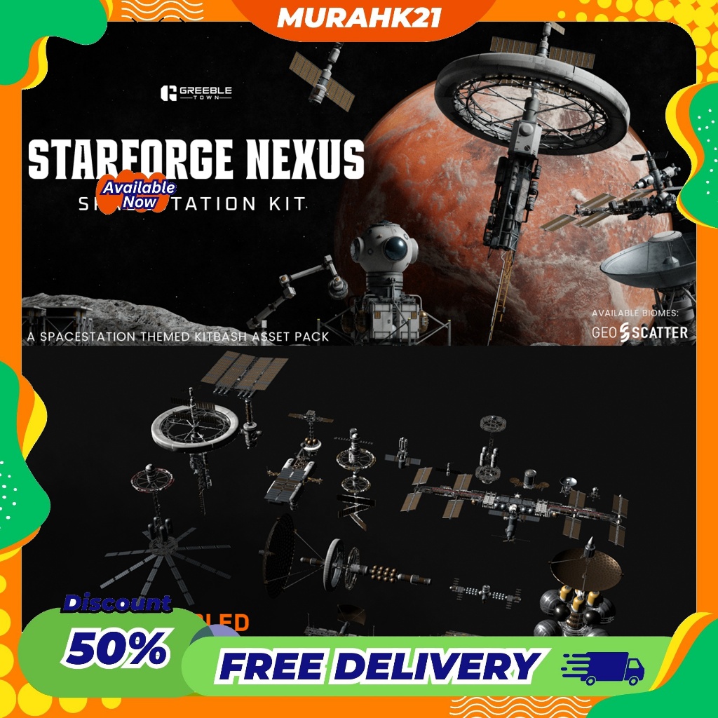 Jual GT Starforge Nexus Spacestation Kit Kitbash 3D Model Asset Library | Shopee Indonesia