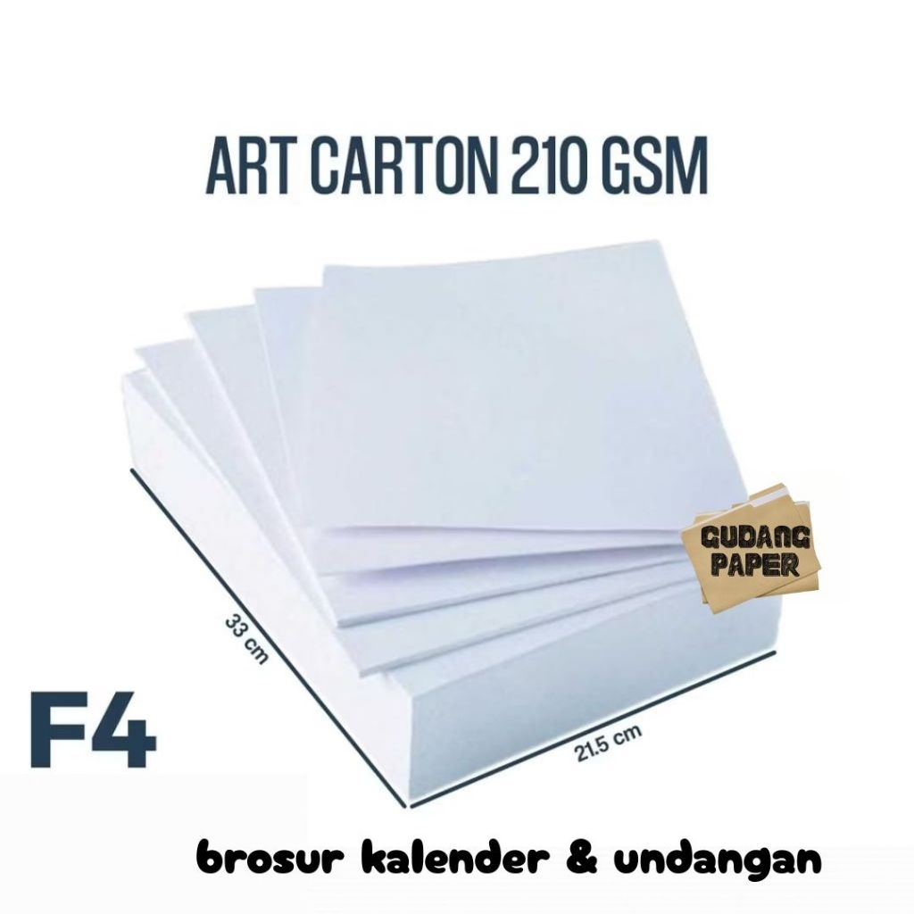 Jual Art Carton 210 gsm F4 isi 50 Lembar / Kertas Art Carton 210 Gsm F4 ...