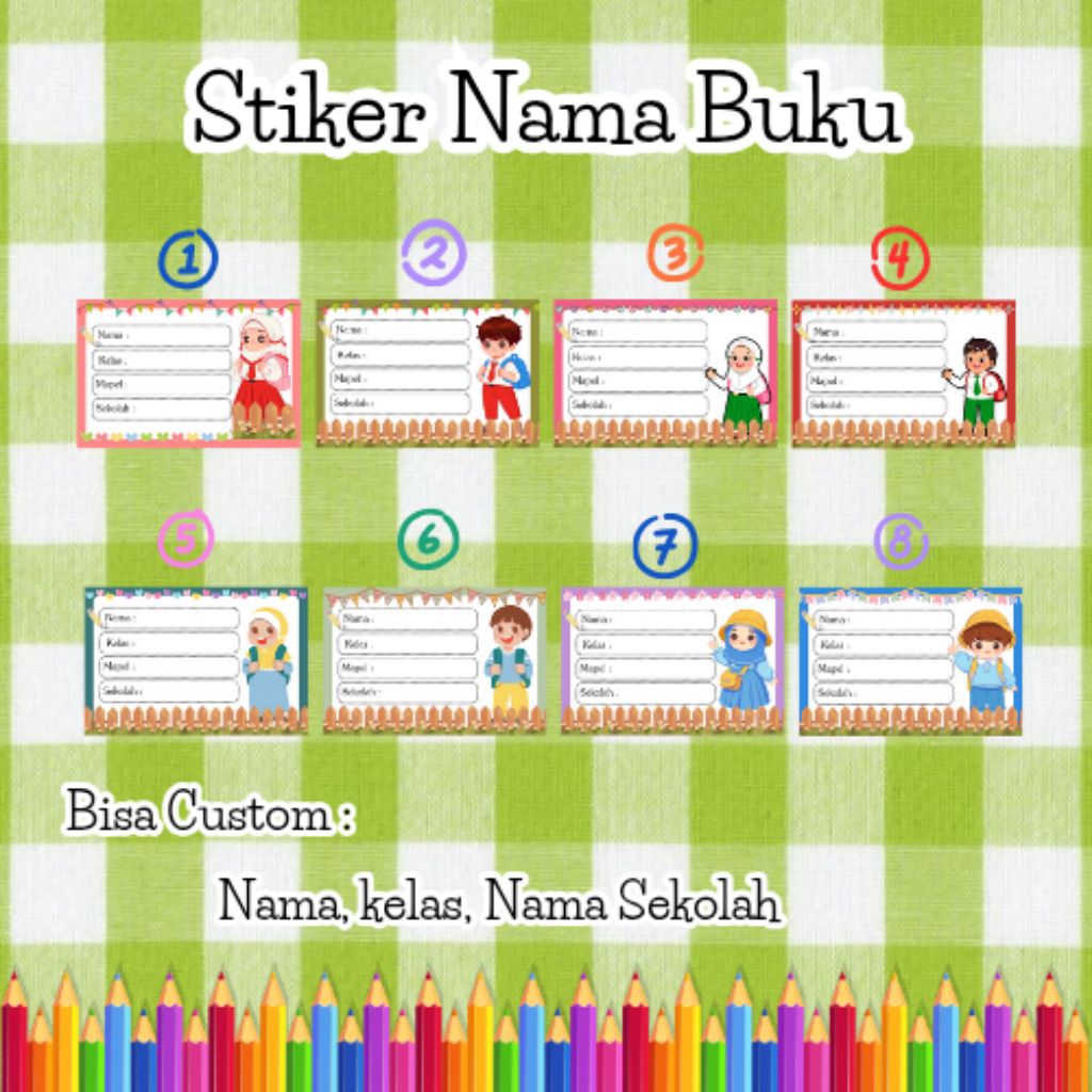 Jual Stiker Nama Buku | Shopee Indonesia