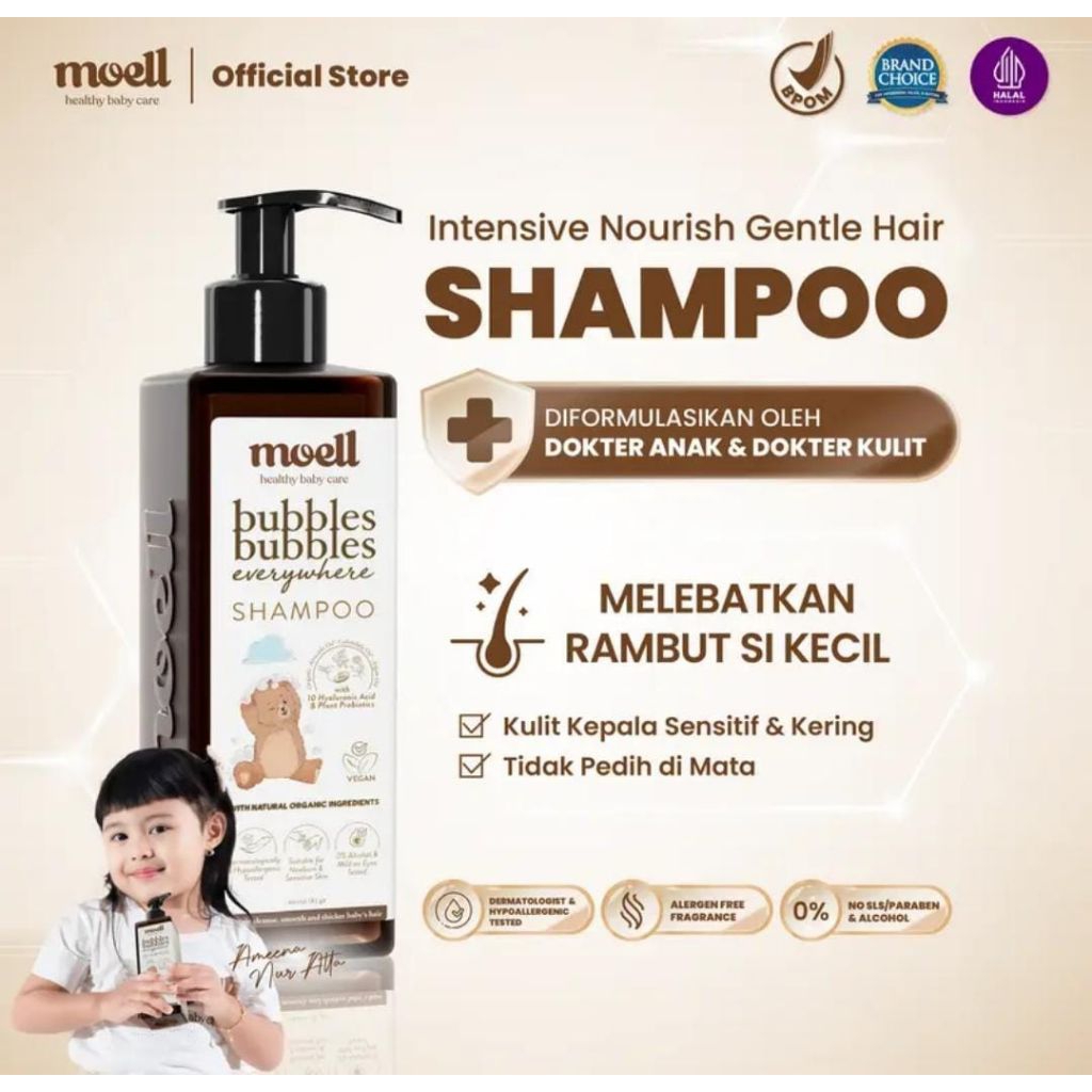 Jual Moell Shampo & Bodywash 185ml / Shampo Anak / Sabun Anak / Shampo ...