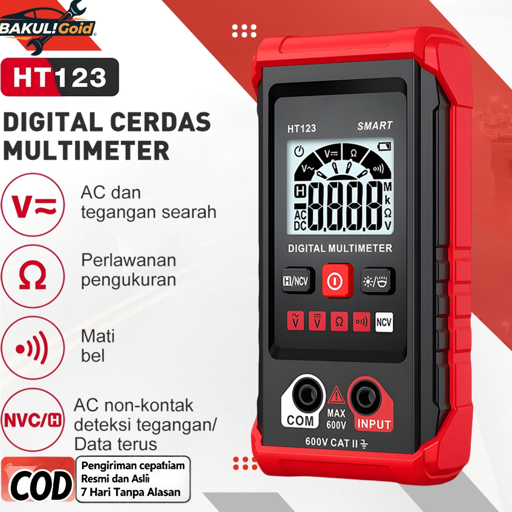 Jual Digital Multi Meter HT123 600v AC/DC 4000 Counts MULTI TESTER ...