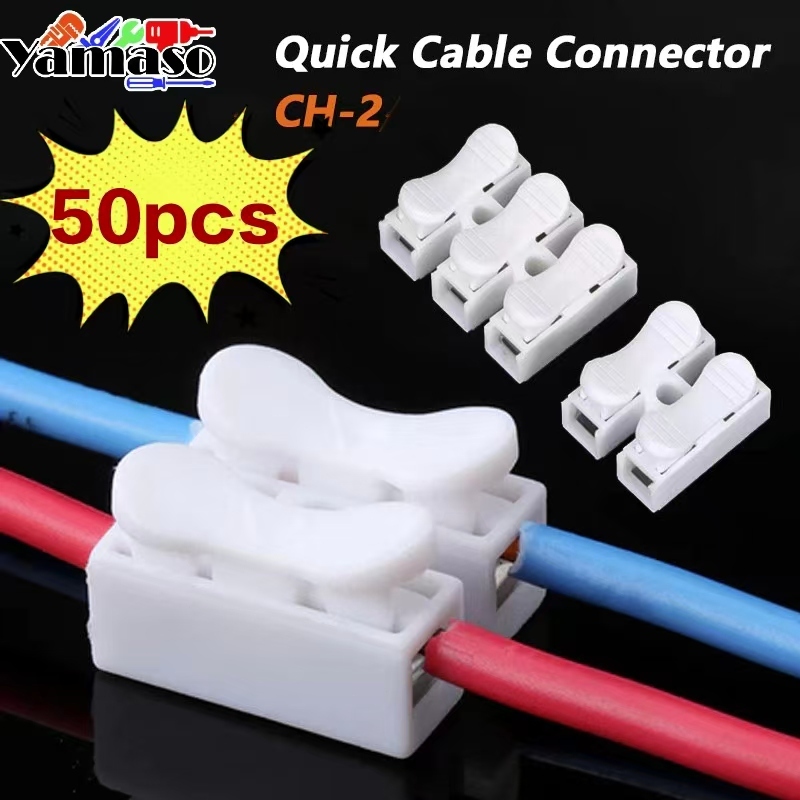 Jual 100 PCS Terminal Kabel Konektor Cepat ch-2 Kabel Terminal Quick ...