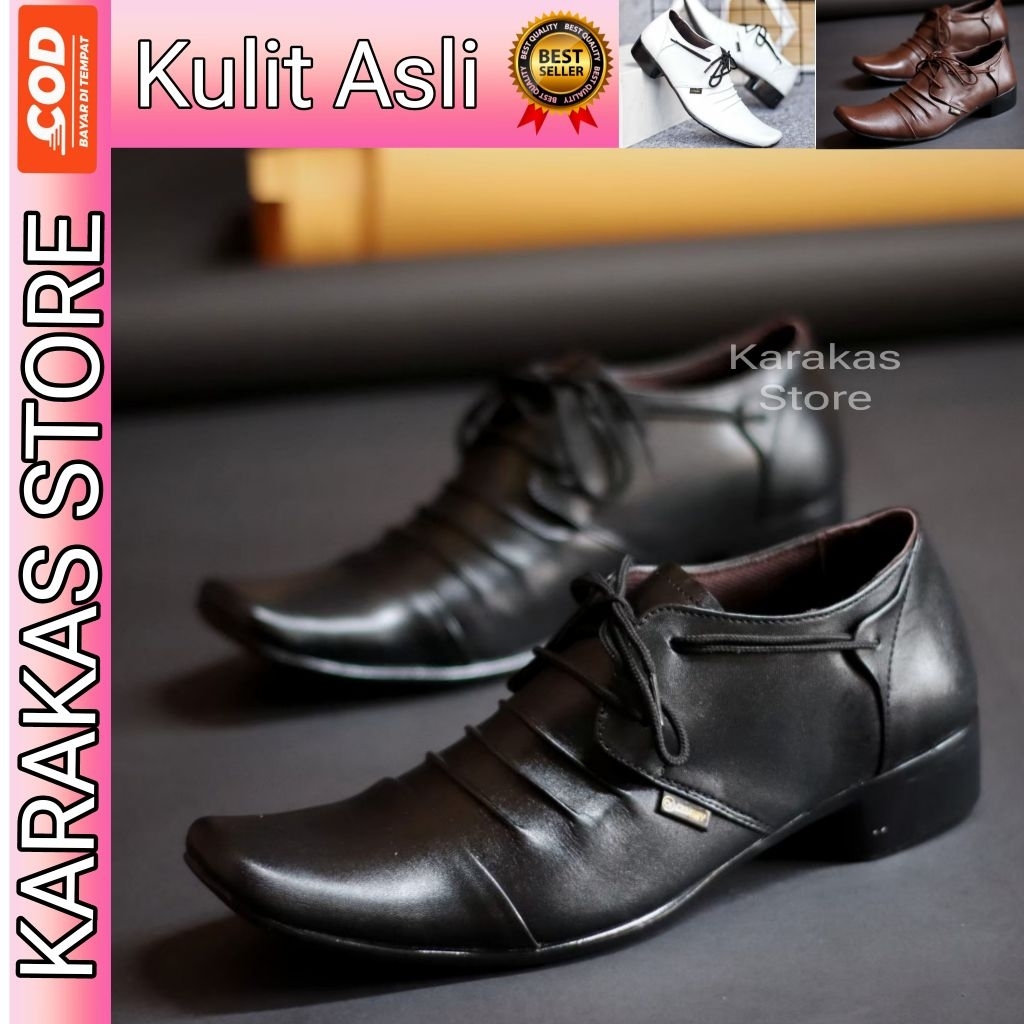 Jual KARAKAS x Cevany Sepatu Pentofel Pria Tali Kulit Asli Rempel ...