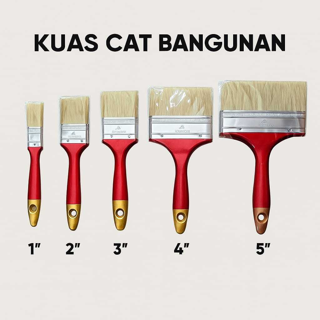Jual Kuas Cat Gagang RED GOLD Ukuran 1 inch 2 inch 3 inch 4 inch 5 inch ...