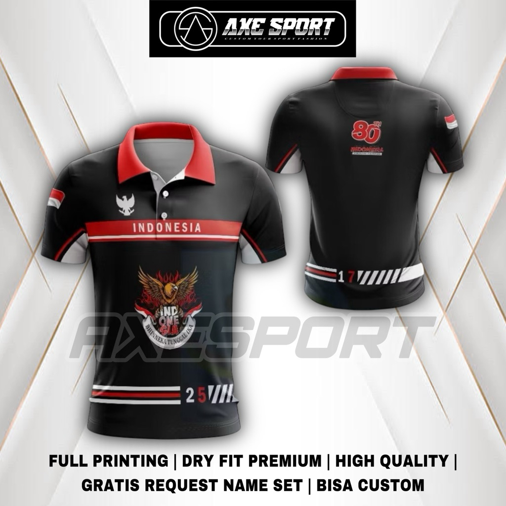 Jual Jersey Kaos Polo Terbaru Spesial HUT KEMERDEKAAN RI Ke 80 Edisi 17 Agustus 2025 Full ...