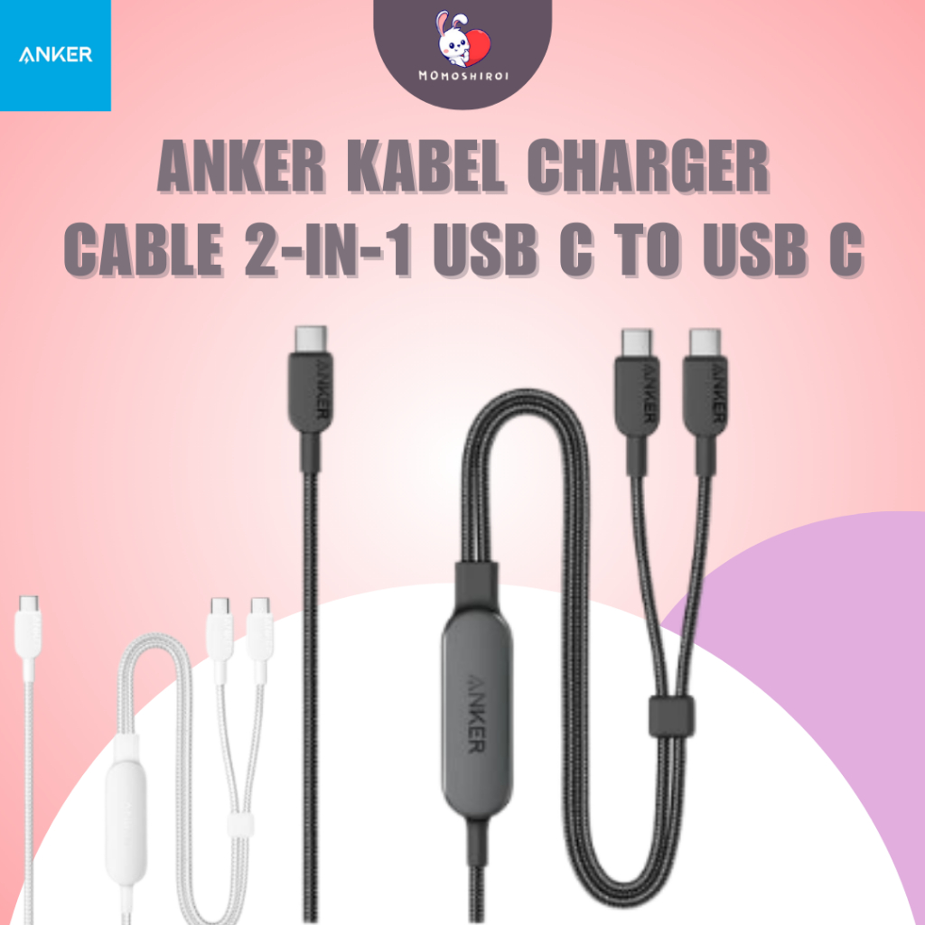 Jual Anker Kabel Charger Cable 2-in-1 USB C to USB C Cable 140W 5A Max ...