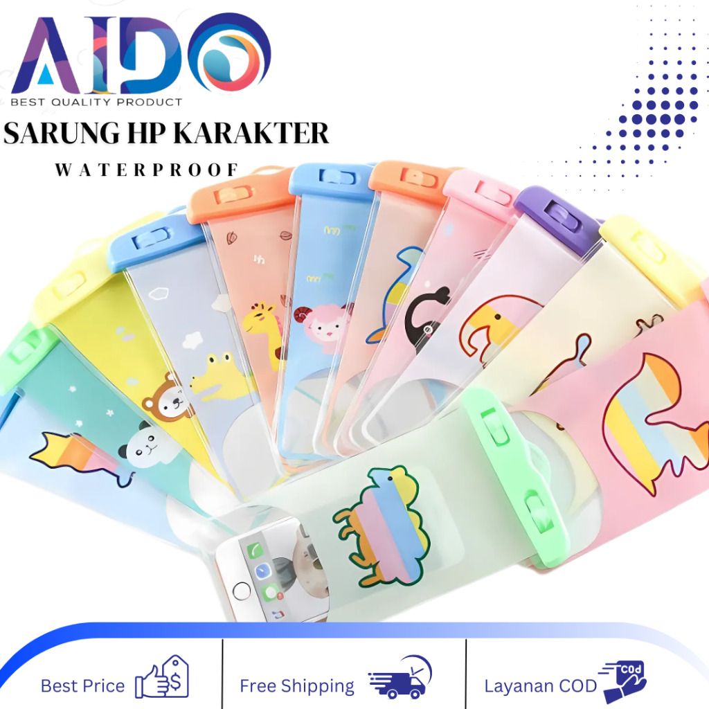 Jual Sarung Waterproof Handphone Sarung HP Anti Air Motif Lucu ...