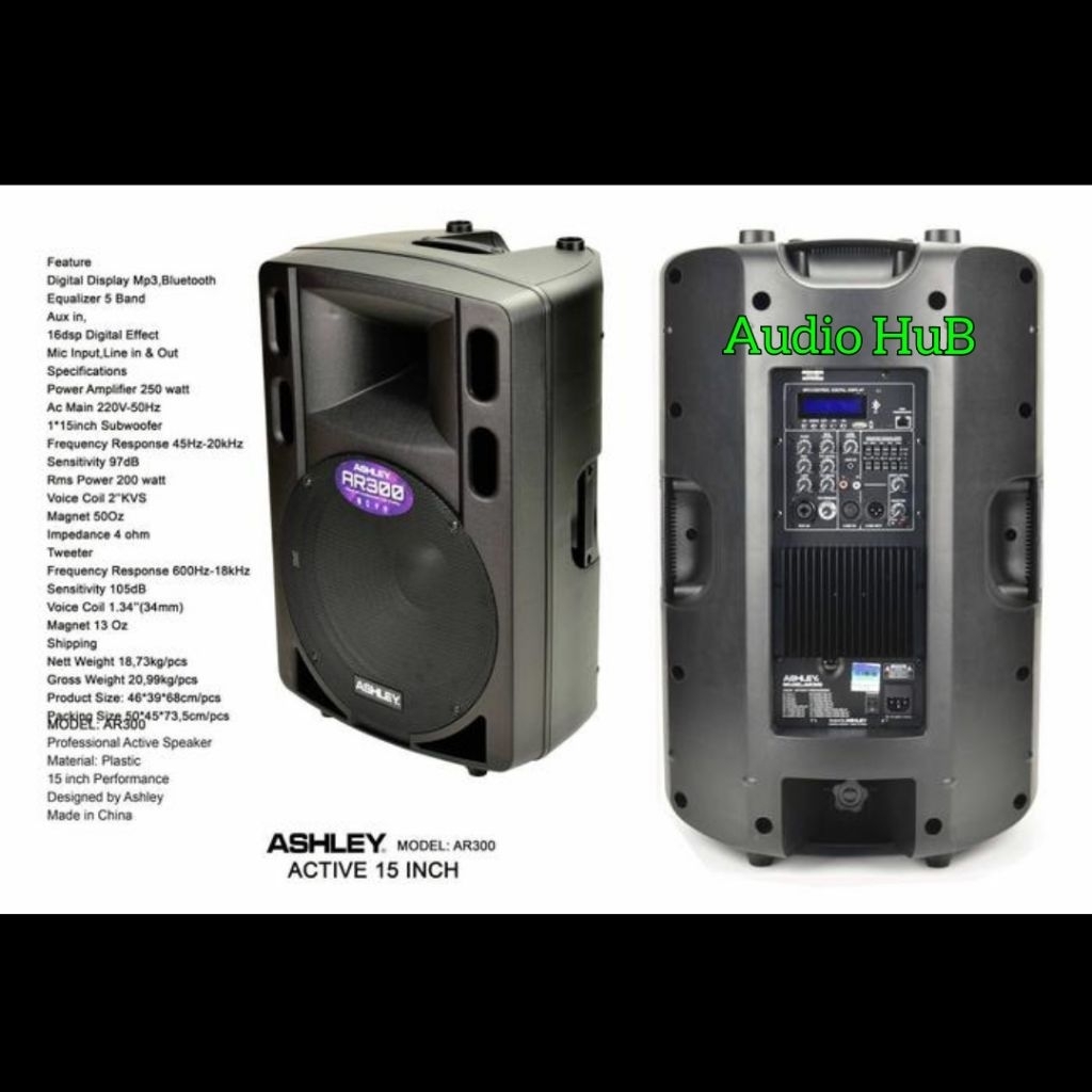 Jual Speaker Aktif Ashley AR300 AR 300 Original Active AR300 15 Inch ...