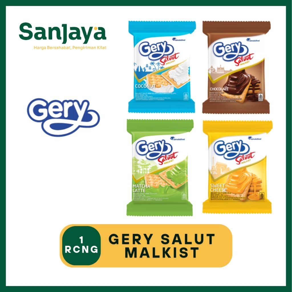 Jual GERY SALUUT MALKIST RASA MATCHA KELAPA COKELAT KEJU | Shopee Indonesia