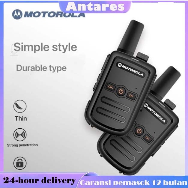 Jual HT Motorola C51 Walkie Talkie kisaran panjang 10KM 16Channels IP54 Tahan air dan kedap debu ...