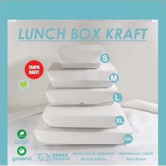 Jual ISI 50 lunch box ivory starpack s m l xl xxl - kotak nasi - wadah ...