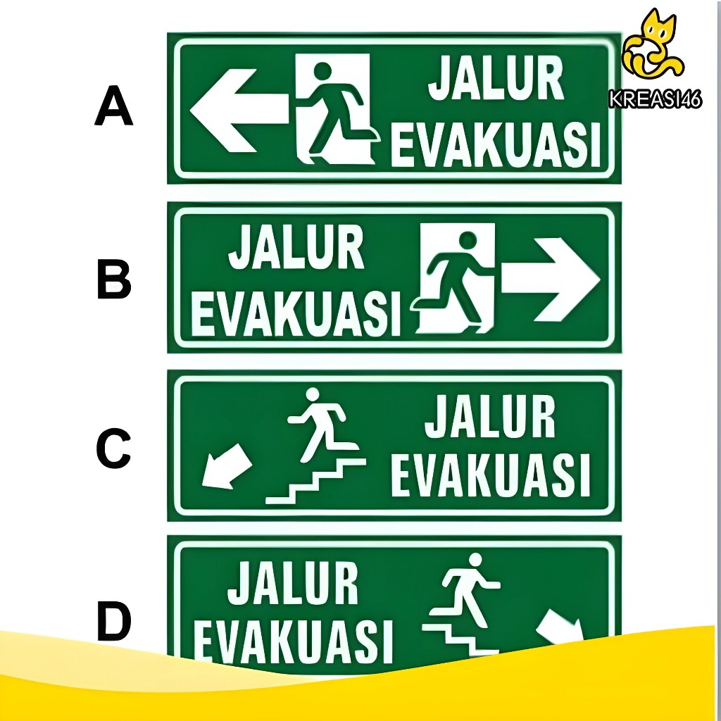 Jual Papan Akrilik Jalur Evakuasi / Exit Sign Akrilik ukuran - 30 x ...