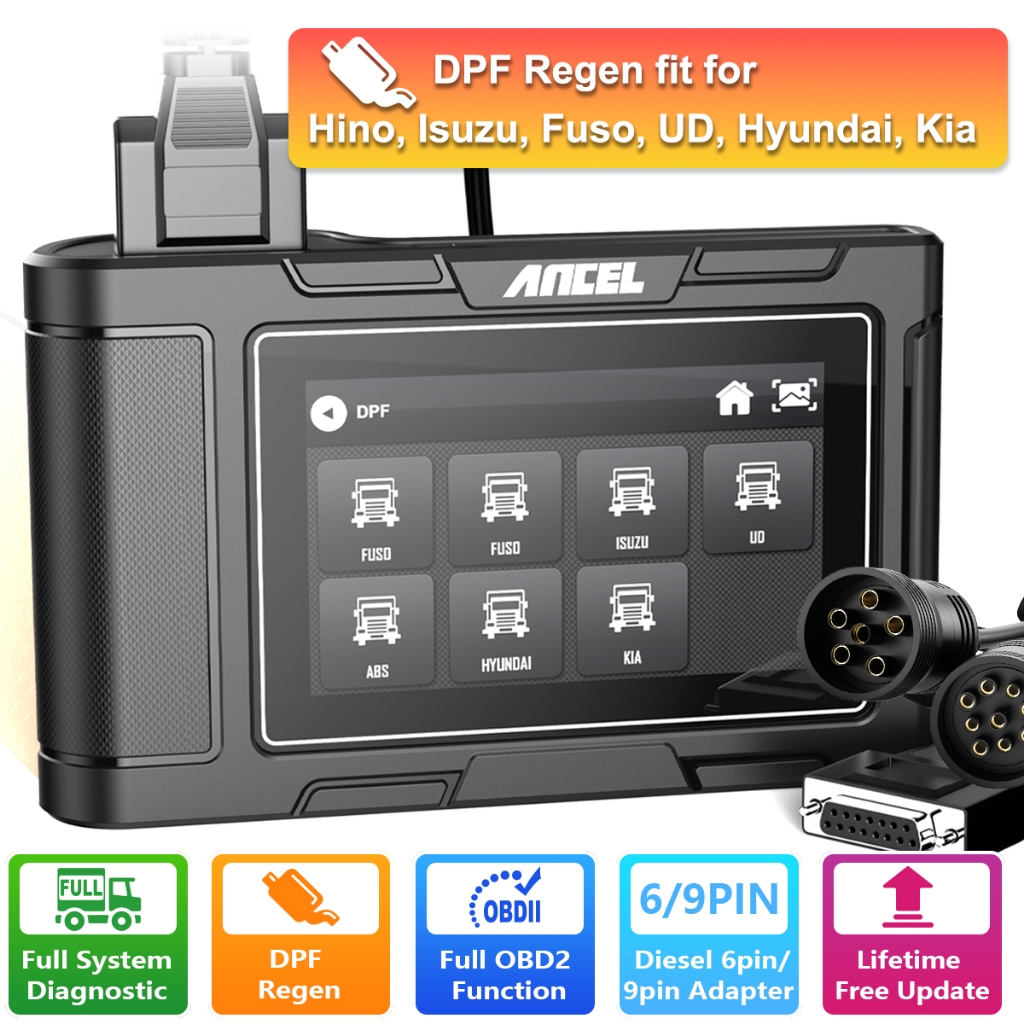 Jual Ancel HD3200 12V 24V OBD2 Scanner Full System 2025 Heavy Duty ...