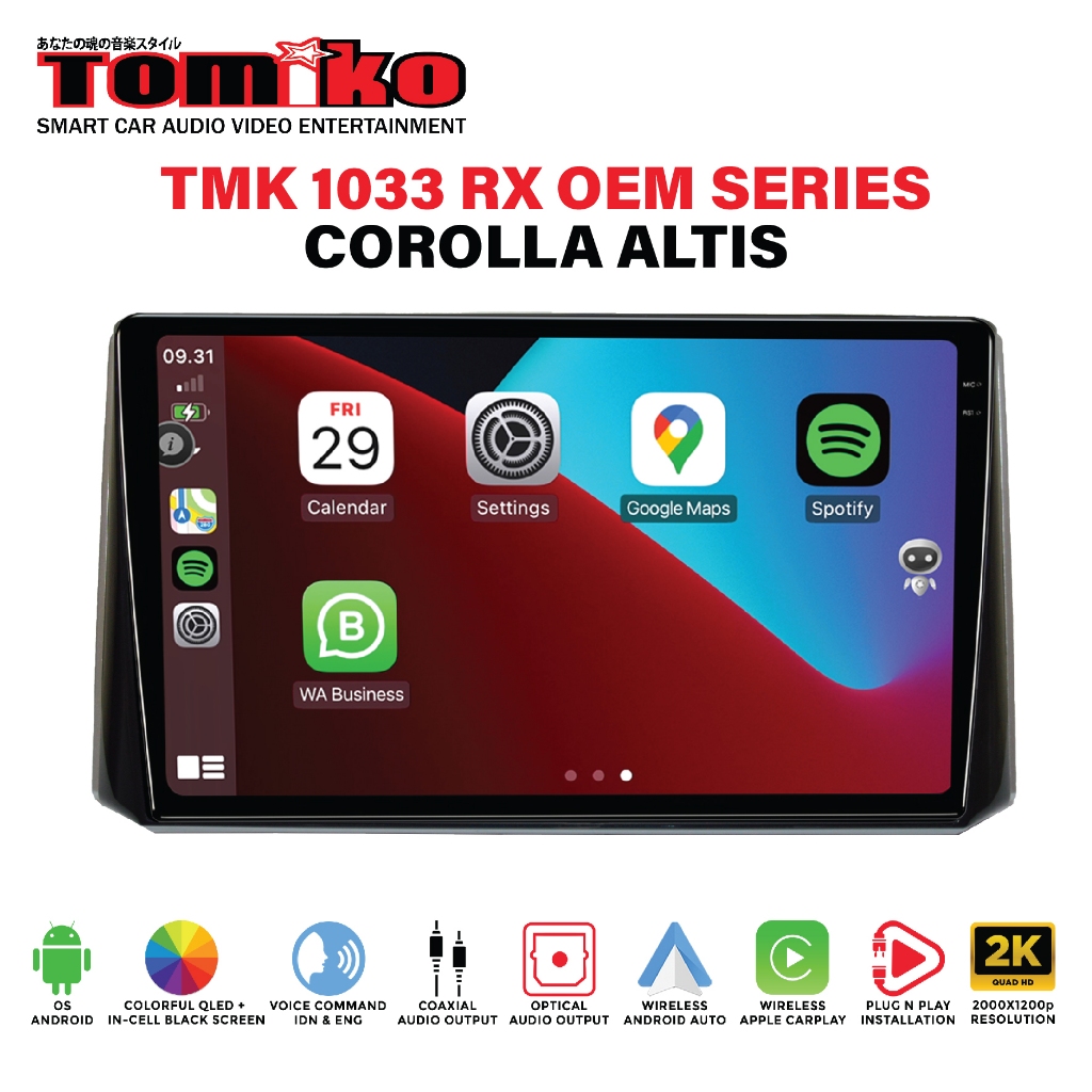 Jual Tomiko - headunit android tmk 1033 rx oem for Altis | Shopee Indonesia