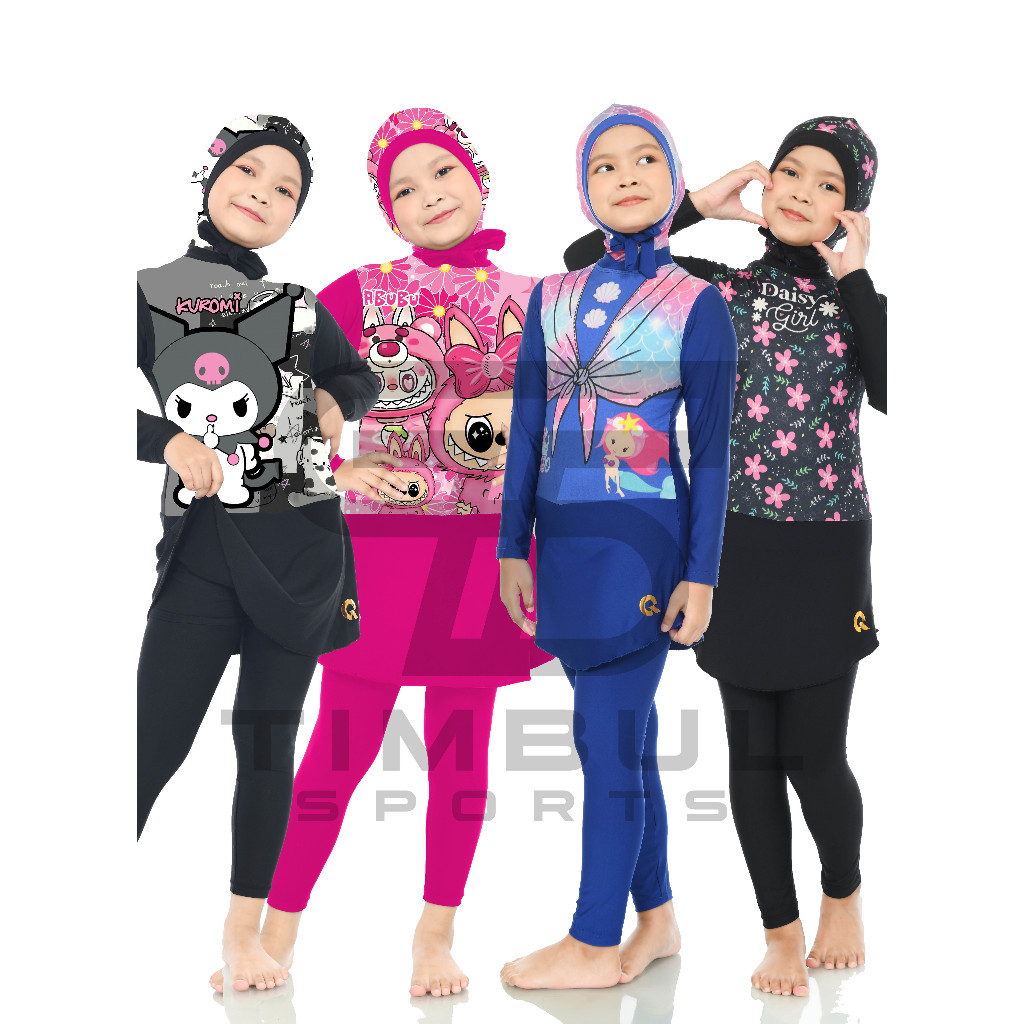 Jual Baju Renang Muslim Muslimah Anak Perempuan, pakaian renang anak TK ...