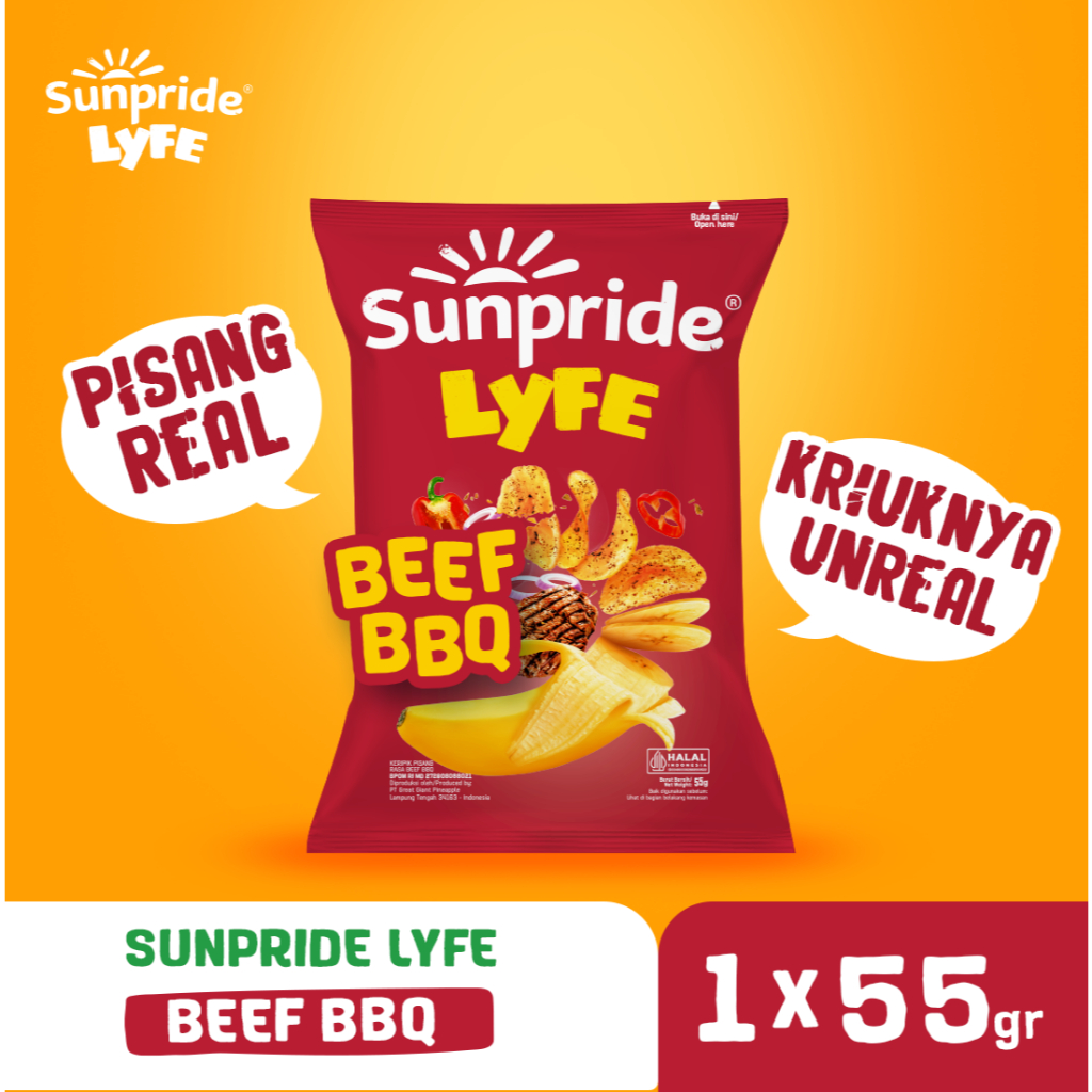 Jual Sunpride Lyfe Beef BBQ 55 gr - Cavendish Banana Chips | Shopee ...