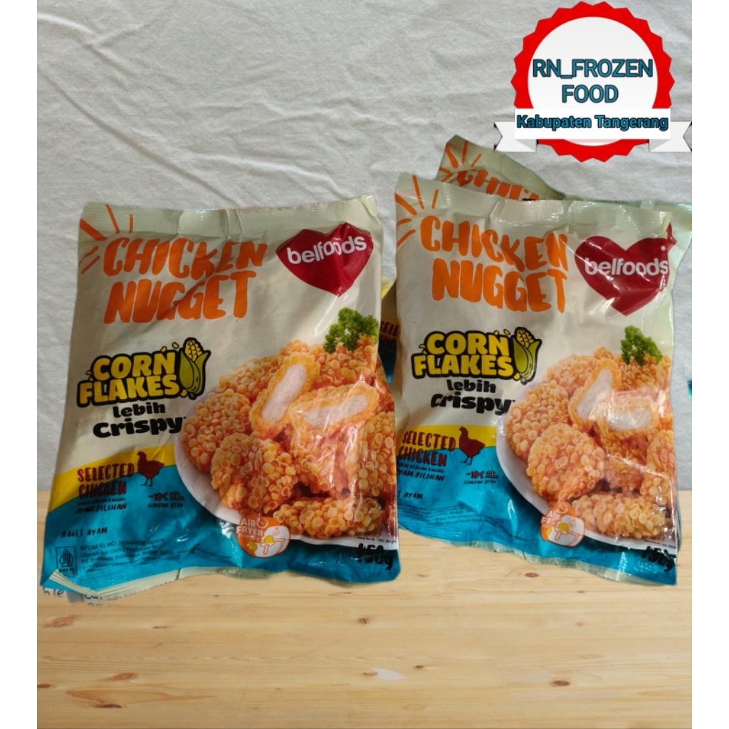 Jual BELFOODS Chicken Nugget Corn Flakes Kemasan Baru 450gr | Shopee ...