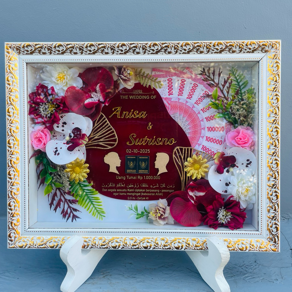 Jual 1-2 HARI JADI MAHAR PERNIKAHAN 40x30 | MAHAR AKRILIK | MAHAR ...