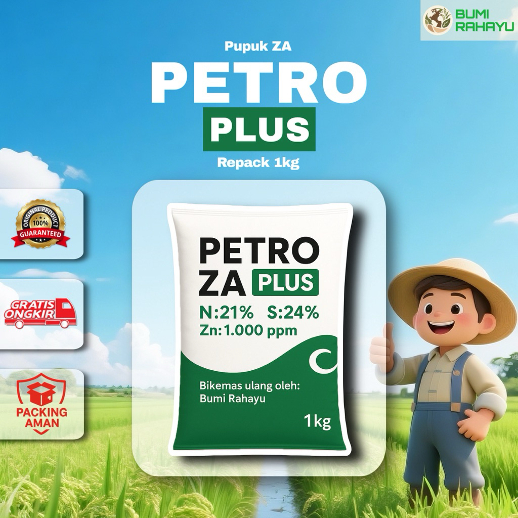 Jual Pupuk ZA PETRO PLUS Repack 1kg – Nitrogen, Sulfur & Zinc untuk ...