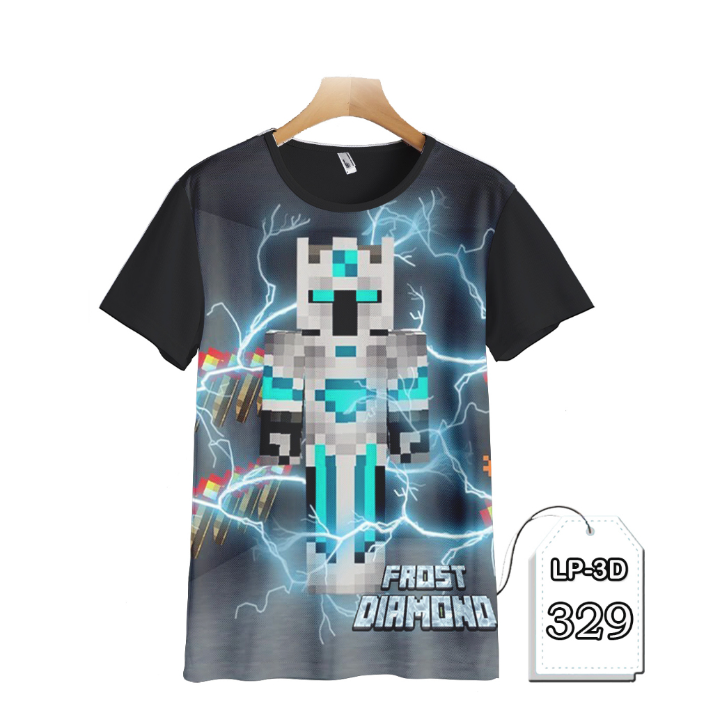 Jual KAOS Frost Diamond Minecraft Baju Game Serial Anak dan Dewasa ...