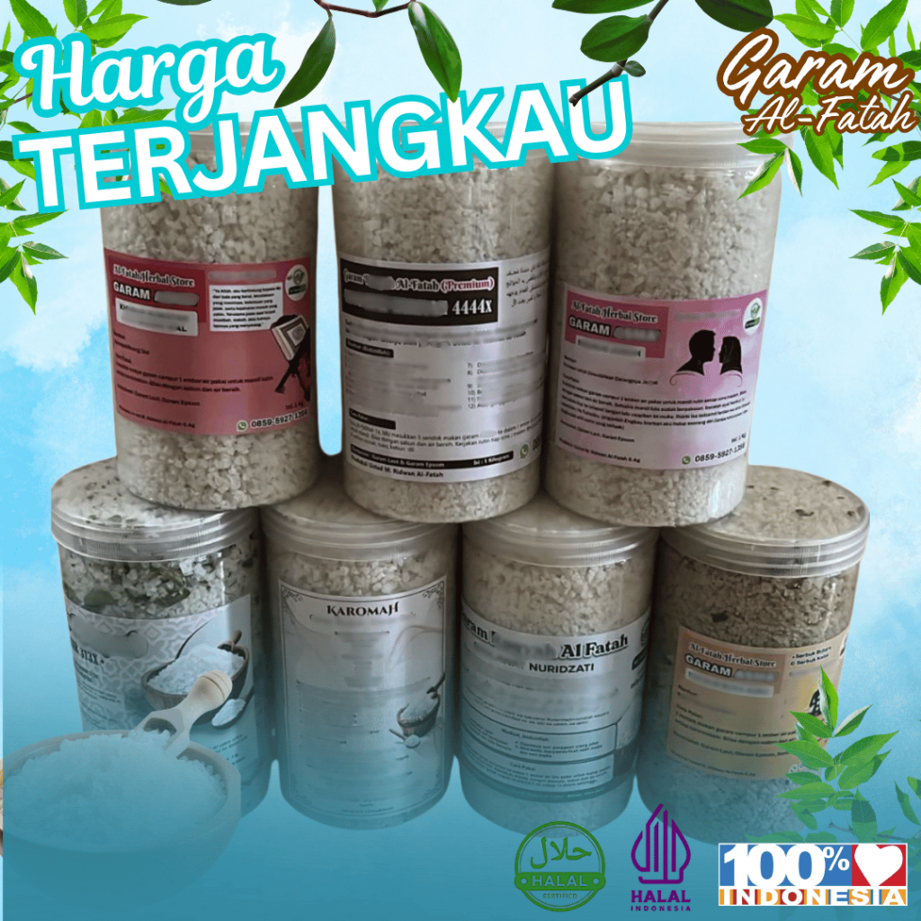 Jual Garam Mandi 1Kg Al Fatah 100% Original | Garam Terapi, Garam ...