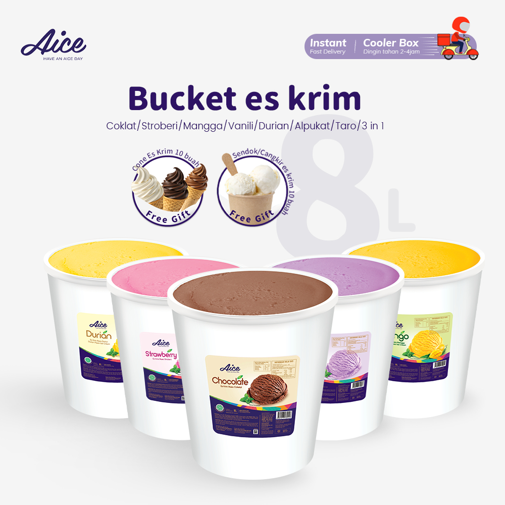 Jual Aice ice cream/Aice 8L ice cream bucket /Aice 8L Es Krim Ember ...