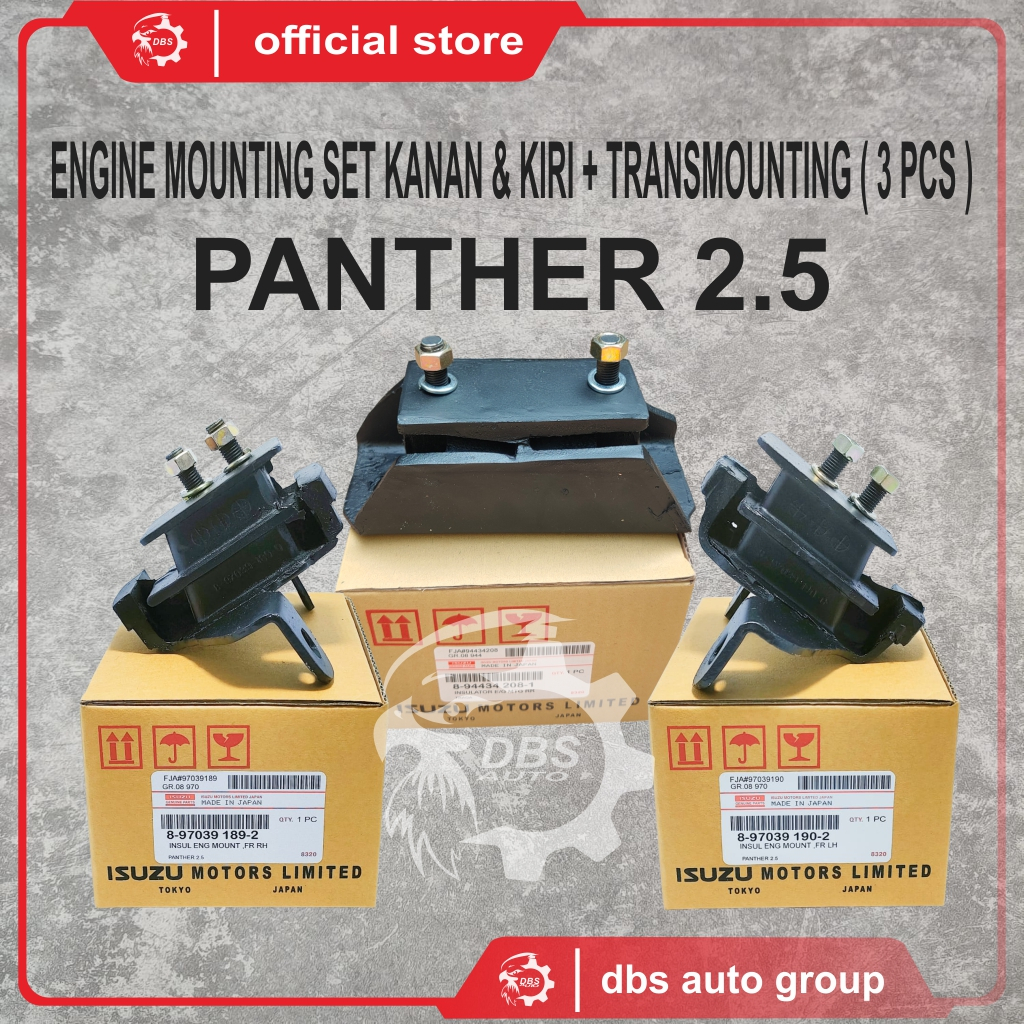 Jual ENGINE MOUNTING SET KANAN & KIRI + TRANSMOUNTING PANTHER 2.5 ( 3 ...