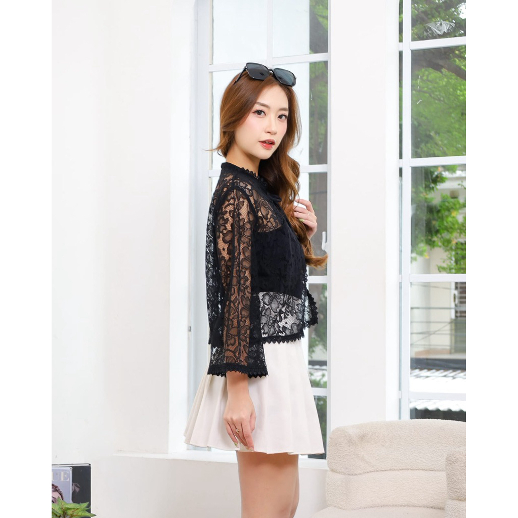 Jual {Alannor}-Livia brukat premium/atasan brukat/outer brokat/brukat ...