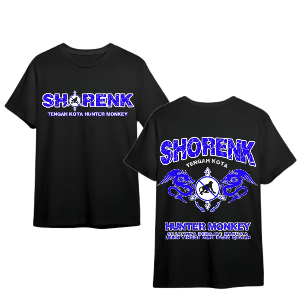 Jual Promo! Kaos Shorenk Hunter Monkey Tengah Kota Bahan Cotton Combed ...