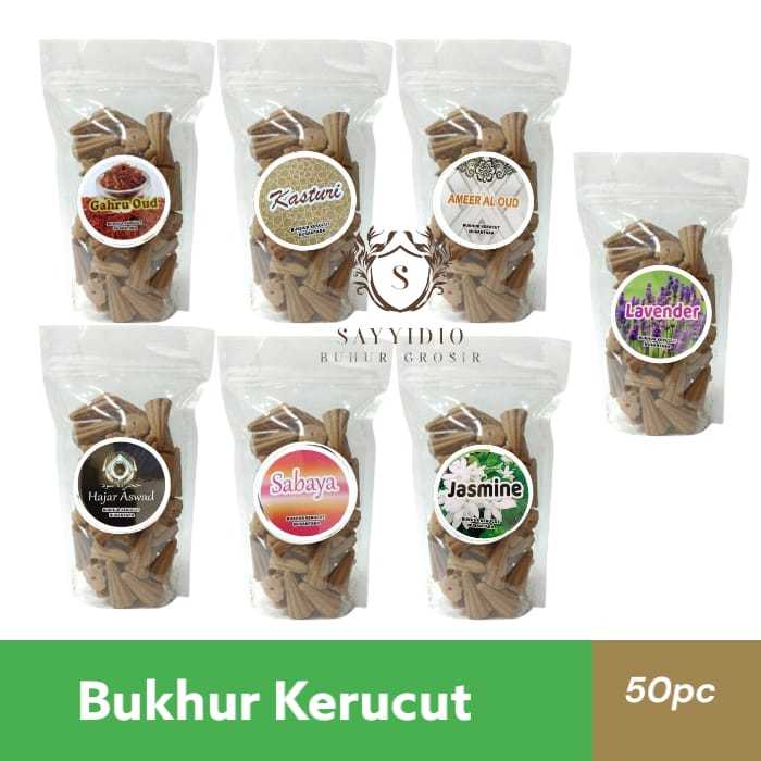 Jual Promo Bukhur Kerucut Isi 50 Aroma haramain gaharu kasturi buhur ...