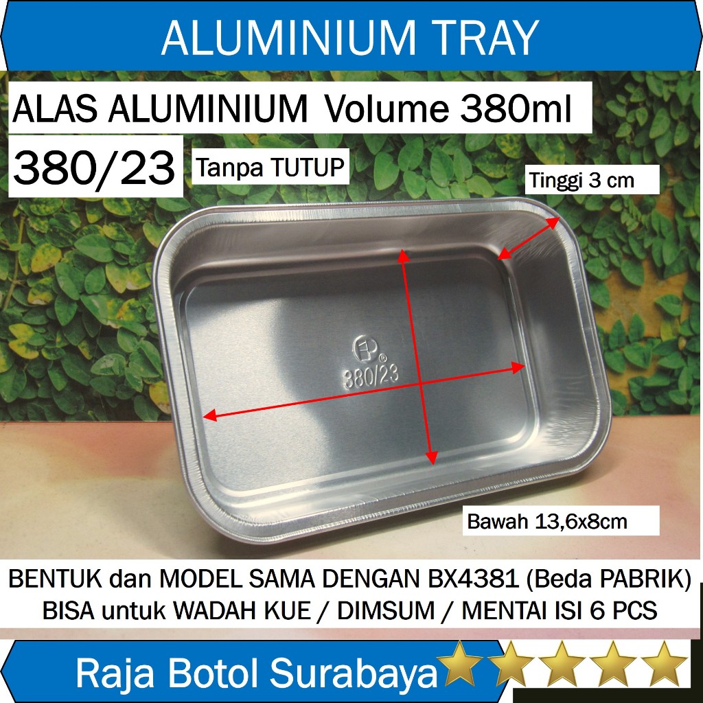 Jual WADAH KUE DIMSUM MENTAI Aluminium Foil Kotak BX4381 AX350 dengan ...