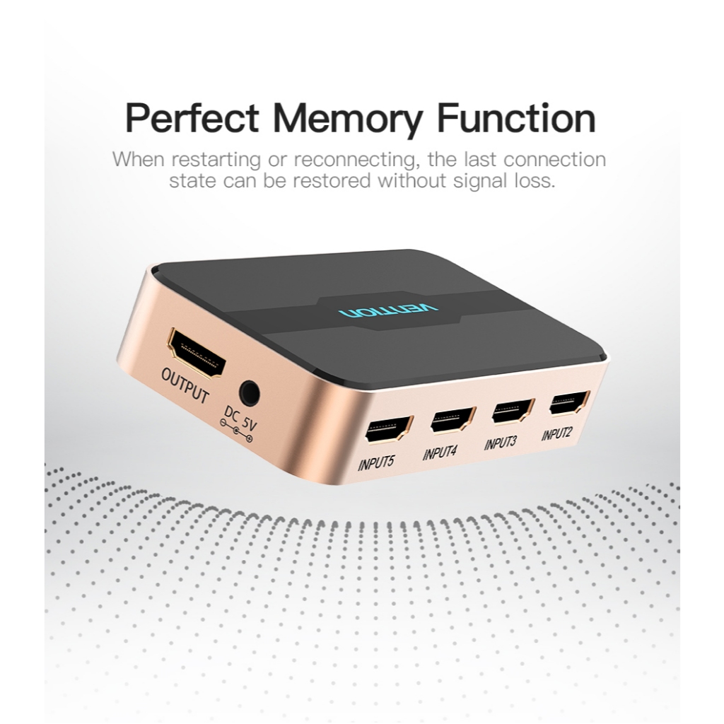 Jual Vention Switcher HDMI ACDG 5 in 1 Out | Kualitas Gambar 4K | Plug ...