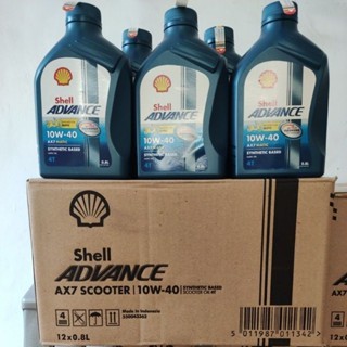 Jual (NEW) Oli Shell Advance AX7 10W-40 Matic 0.8L (1dus) | Shopee ...