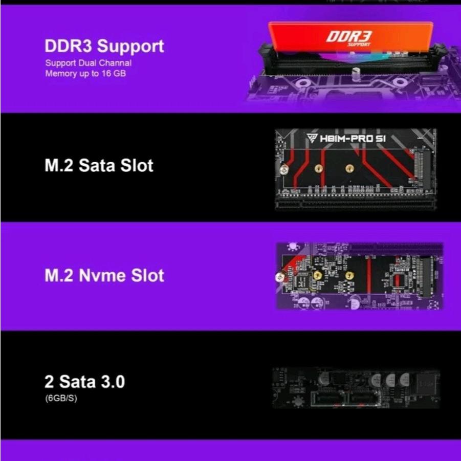 Jual Motherboard Varro Gaming H81M PRO S1 Socket LGA 1150 Garansi 2 ...