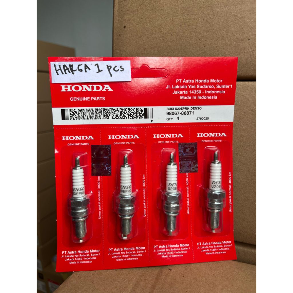 Jual BUSI HONDA ORI KARISMA (98067-86871) SUPRA X 125 CARBU-X 125 F1 ...