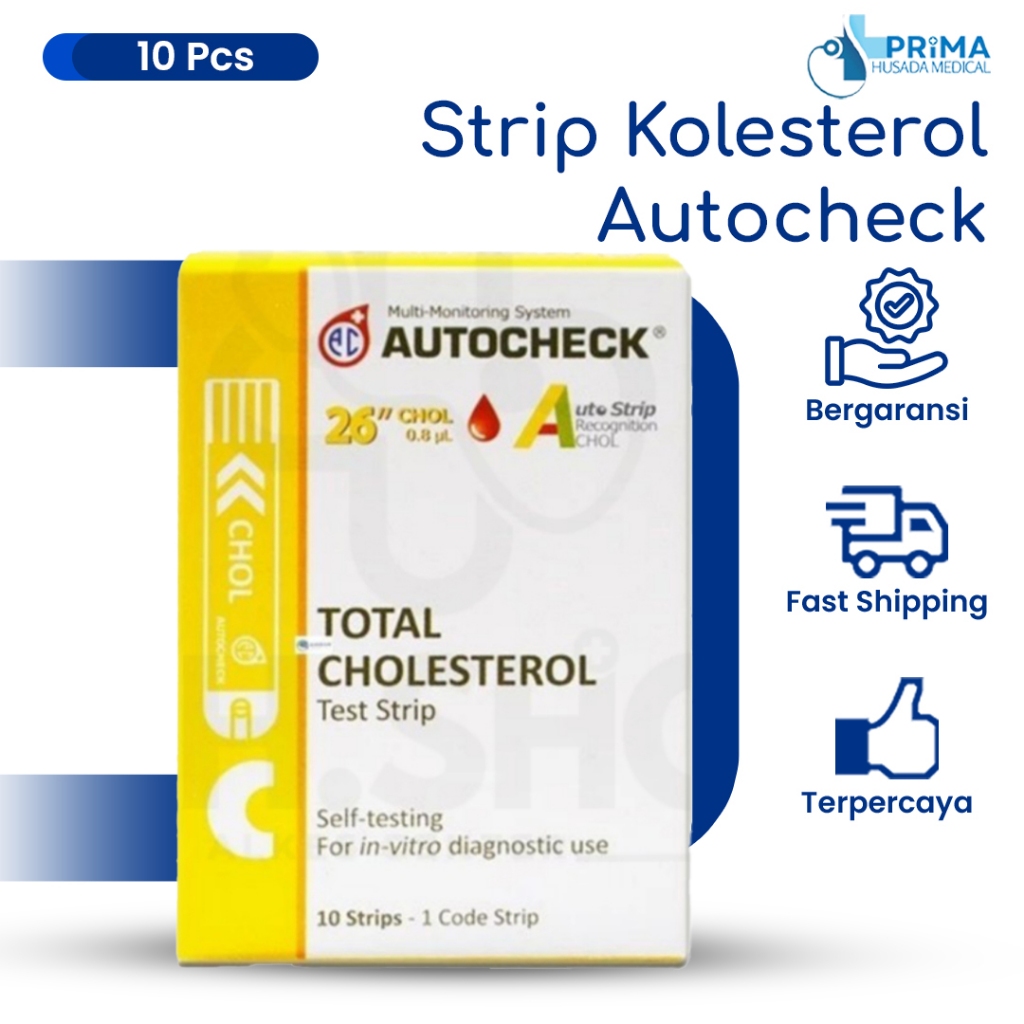 Jual AUTOCHECK Strip Kolesterol Cholesterol Test Strip 10 Pcs | Shopee ...