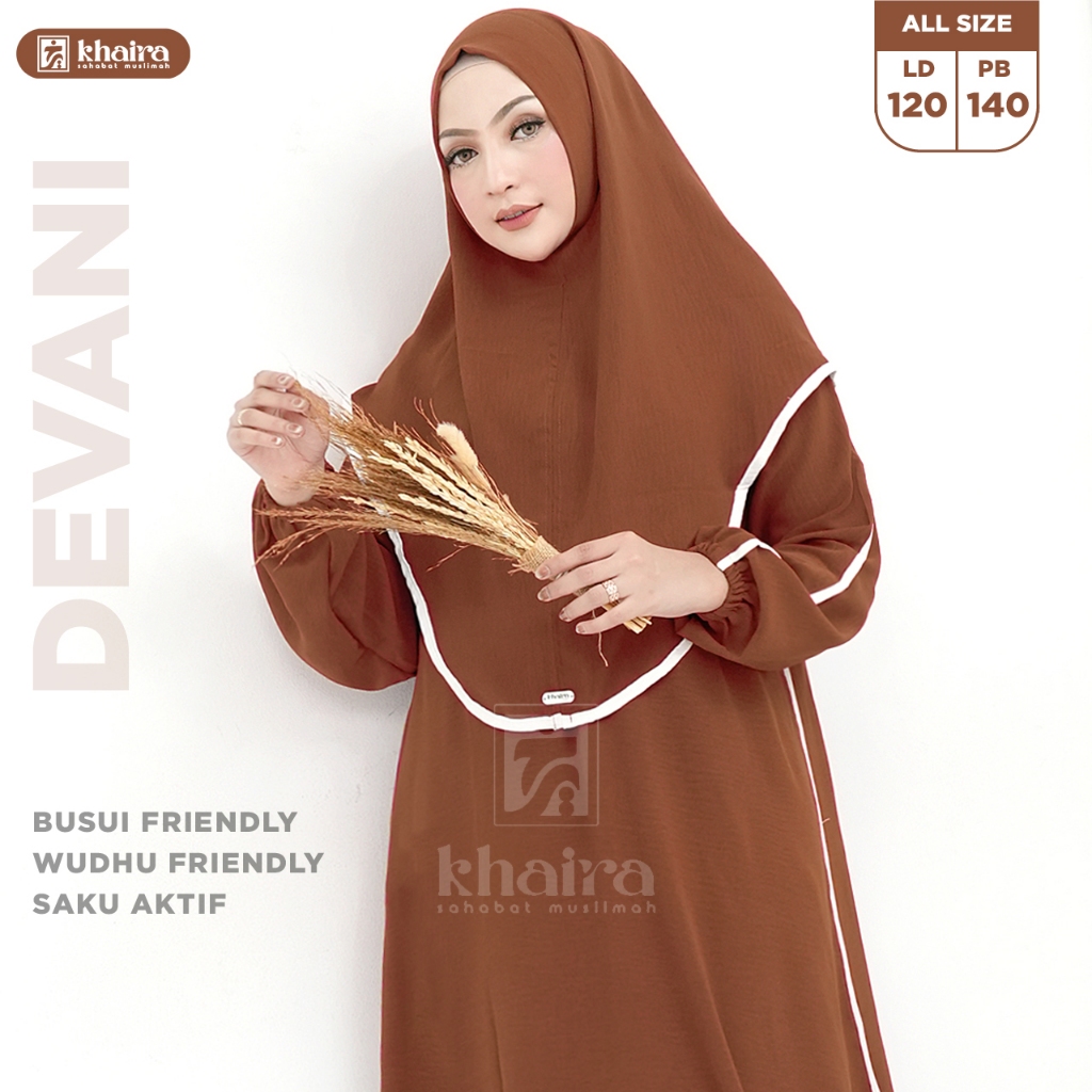 Jual Khaira | Devani - Set Hijab Baju Gamis Modern Busui Kekinian Bahan ...