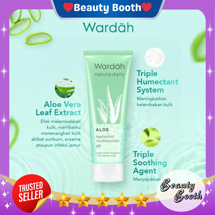 Jual Wardah Nature Daily Aloe Vera Multifunction Gel Hydrating Aloe ...