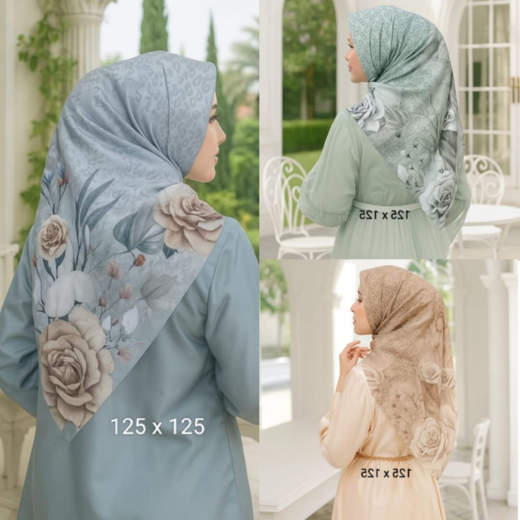 Jual WALDAA SERIES - JILBAB SEGI EMPAT VOAL SUBLIM - VOAL PRINTING ...