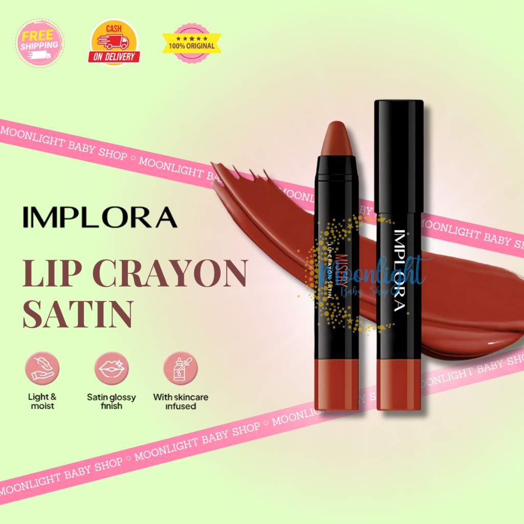 Jual Implora Lip Crayon Satin | Lipstick | Lip Cream | Lipcream ...