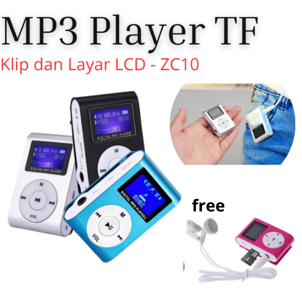 Jual COD ZUCZUG Pod Pemutar Musik Portable Mini MP3 Player TF Card ...
