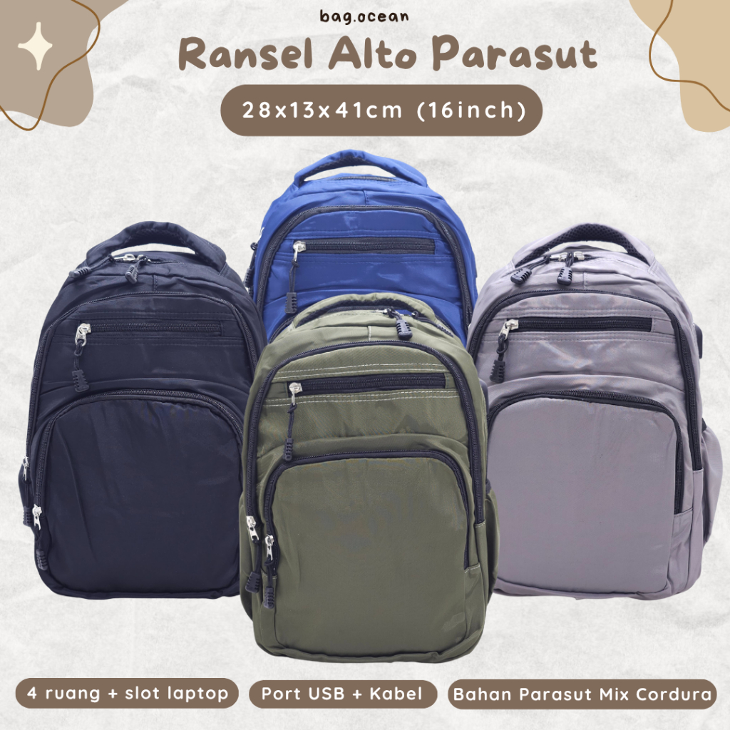 Jual TAS LAPTOP PALO ALTO POLOS KAIN KANVAS PREMIUM 3 RUANG 18 INCHI ...