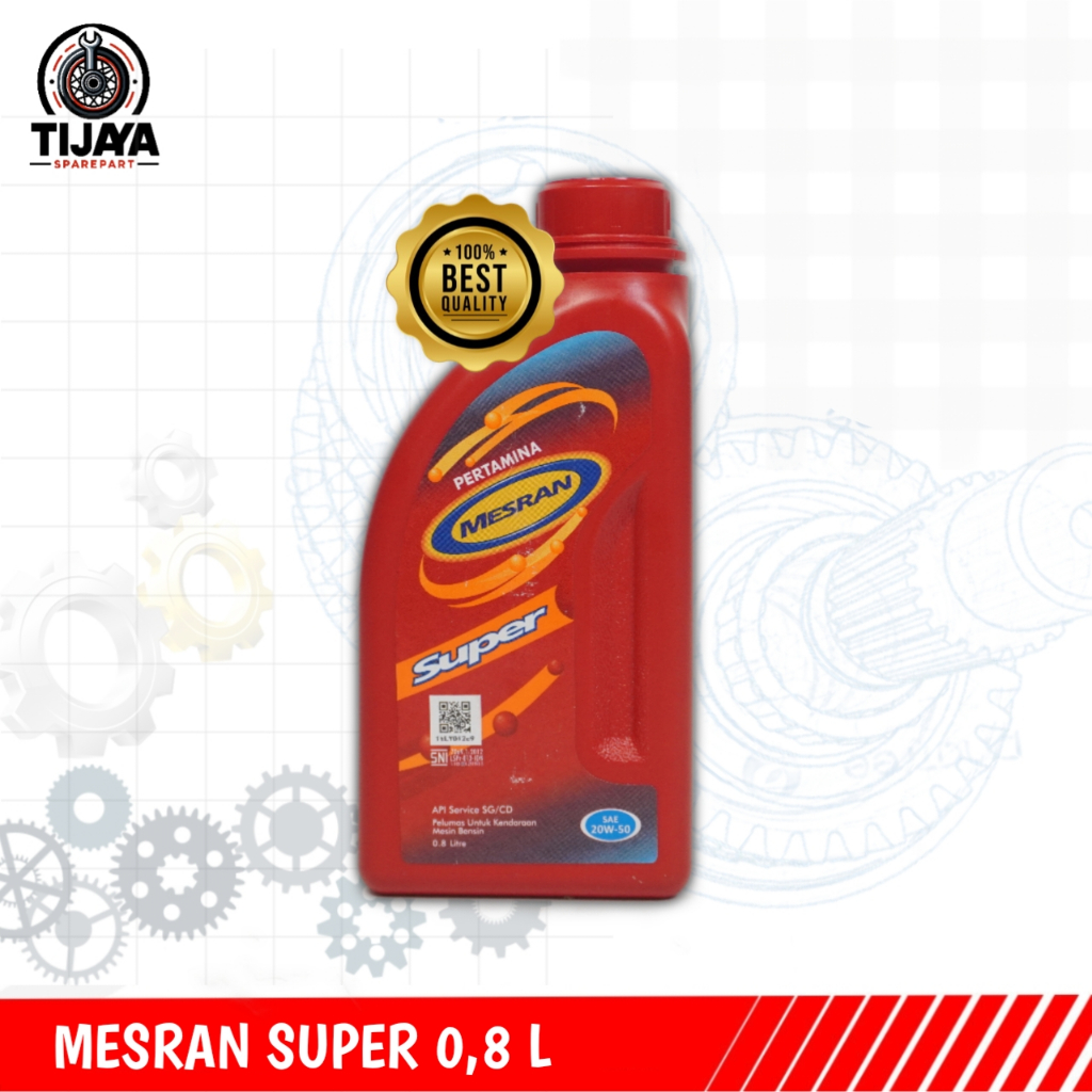 Jual OL MESRAN SUPER SAE 20W - 50 PERTAMINA OIL MOTOR 800 ML | Shopee ...